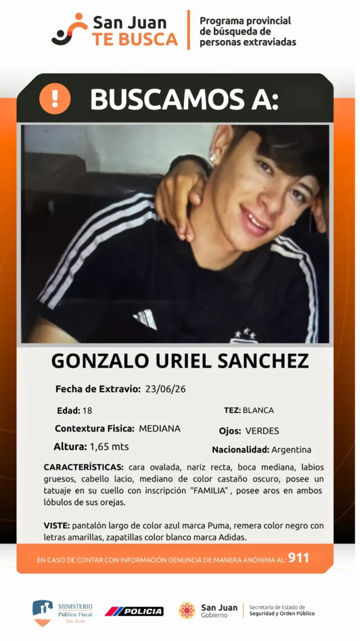 Buscan intensamente a un joven de 18 años en San Juan | Diario La ...